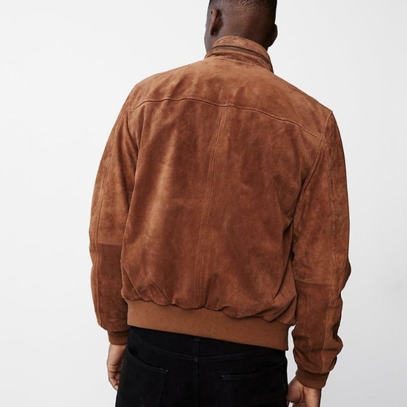 Express | Jackets & Coats | 248 Express Mens New Genuine Suede Zip ...
